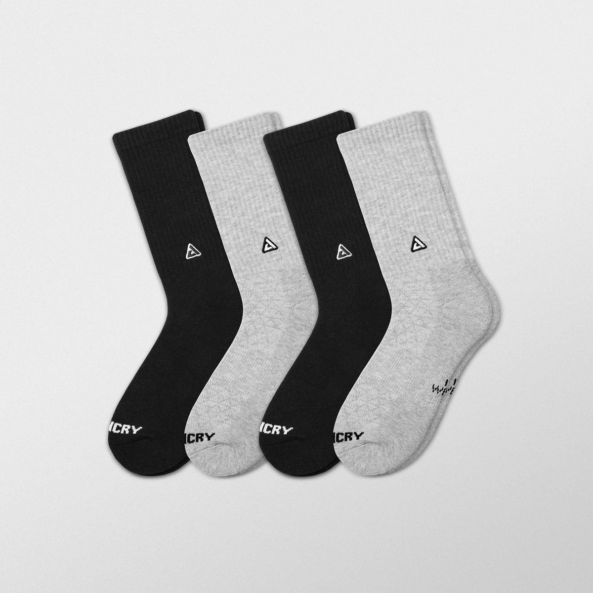 APTHCRY 3.0 Crew Socks - Black & Gray (4 pack)