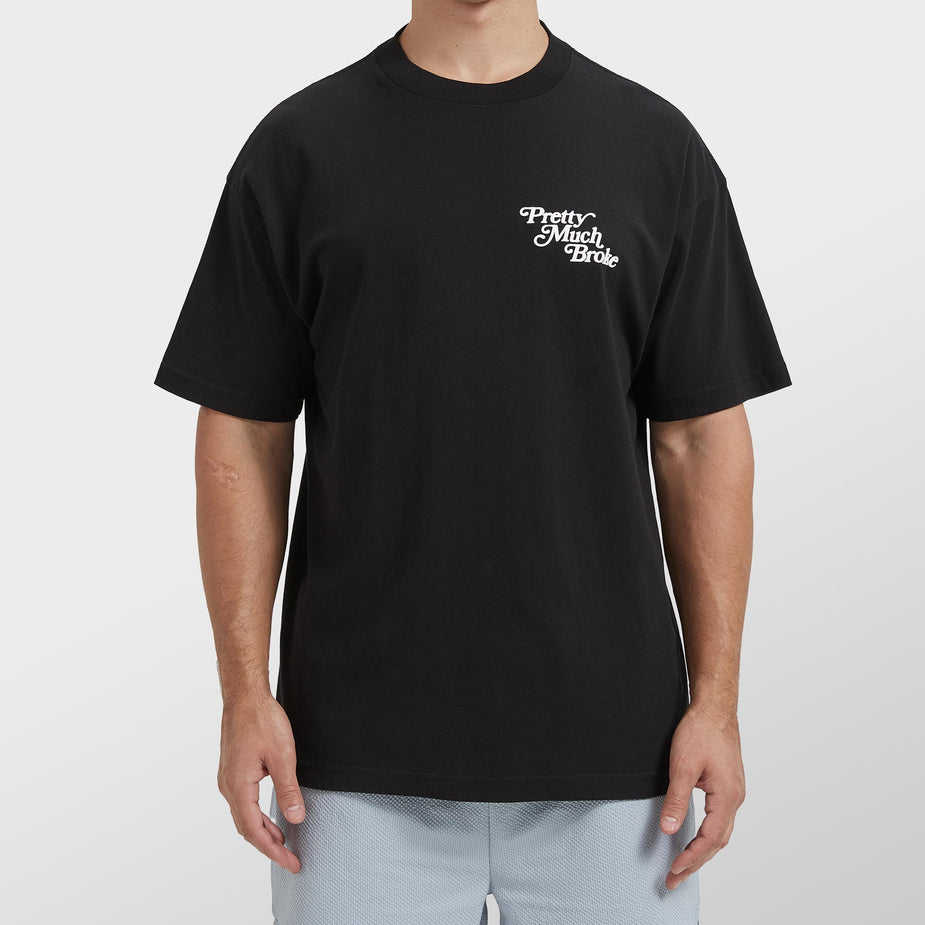 Pretty Much Broke® Puff Print Tee - Black – APTHCRY